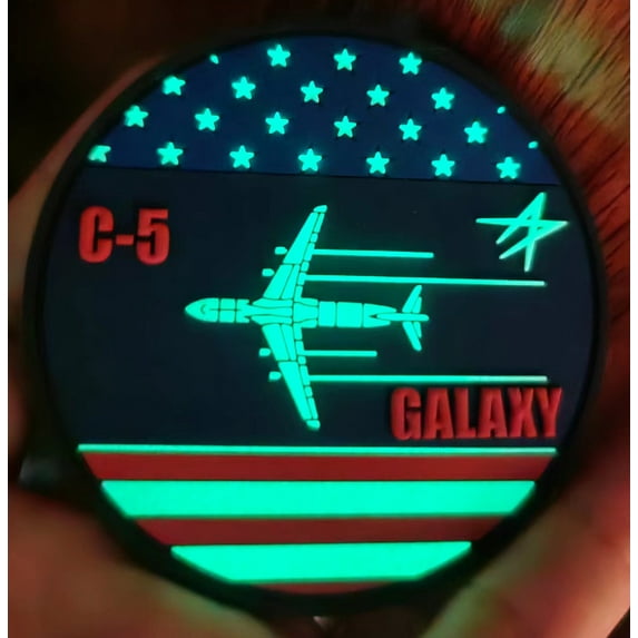 Lockheed Martin® C-5 Galaxy® Flag GITD PVC Patch – With Hook and Loop ...