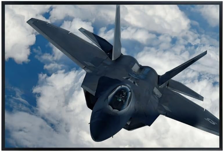 Lockheed Martin F-22 Raptor Wall Art – 11x17 Unframed Military Jet ...