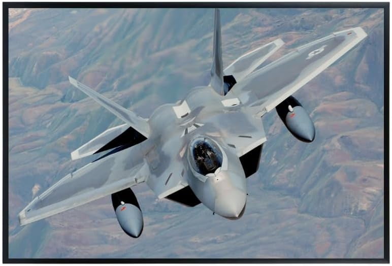 Lockheed Martin F-22 Raptor Wall Art Set – 2-Piece Military Aviation ...