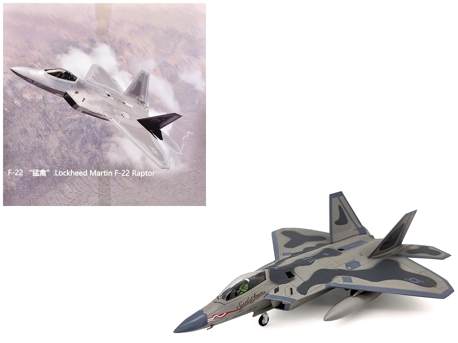 Lockheed Martin F-22A Raptor Aircraft "Spirit of America 412th Test ...