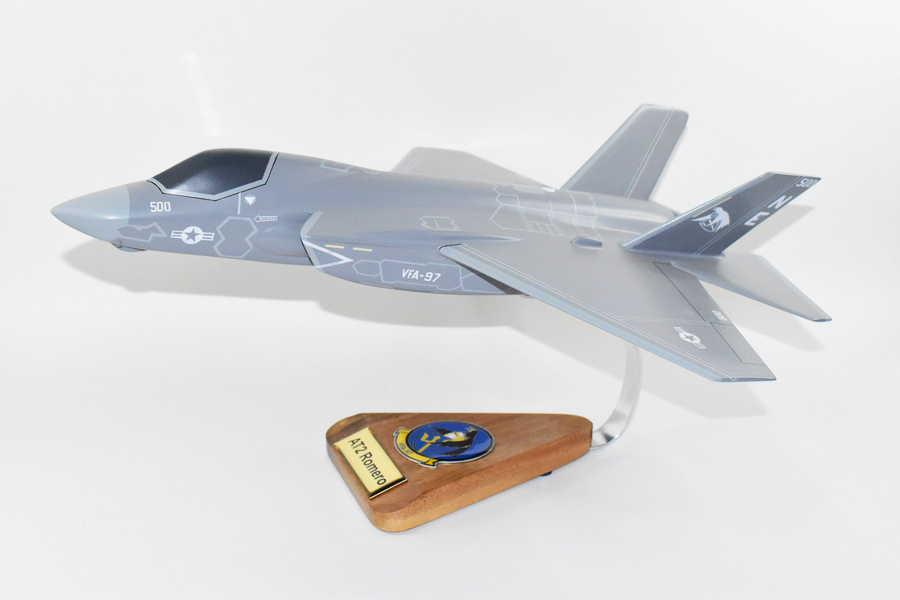 Lockheed Martin® F-35C Lightning II®, VFA-97 Warhawks, 18 inch Mahogany ...