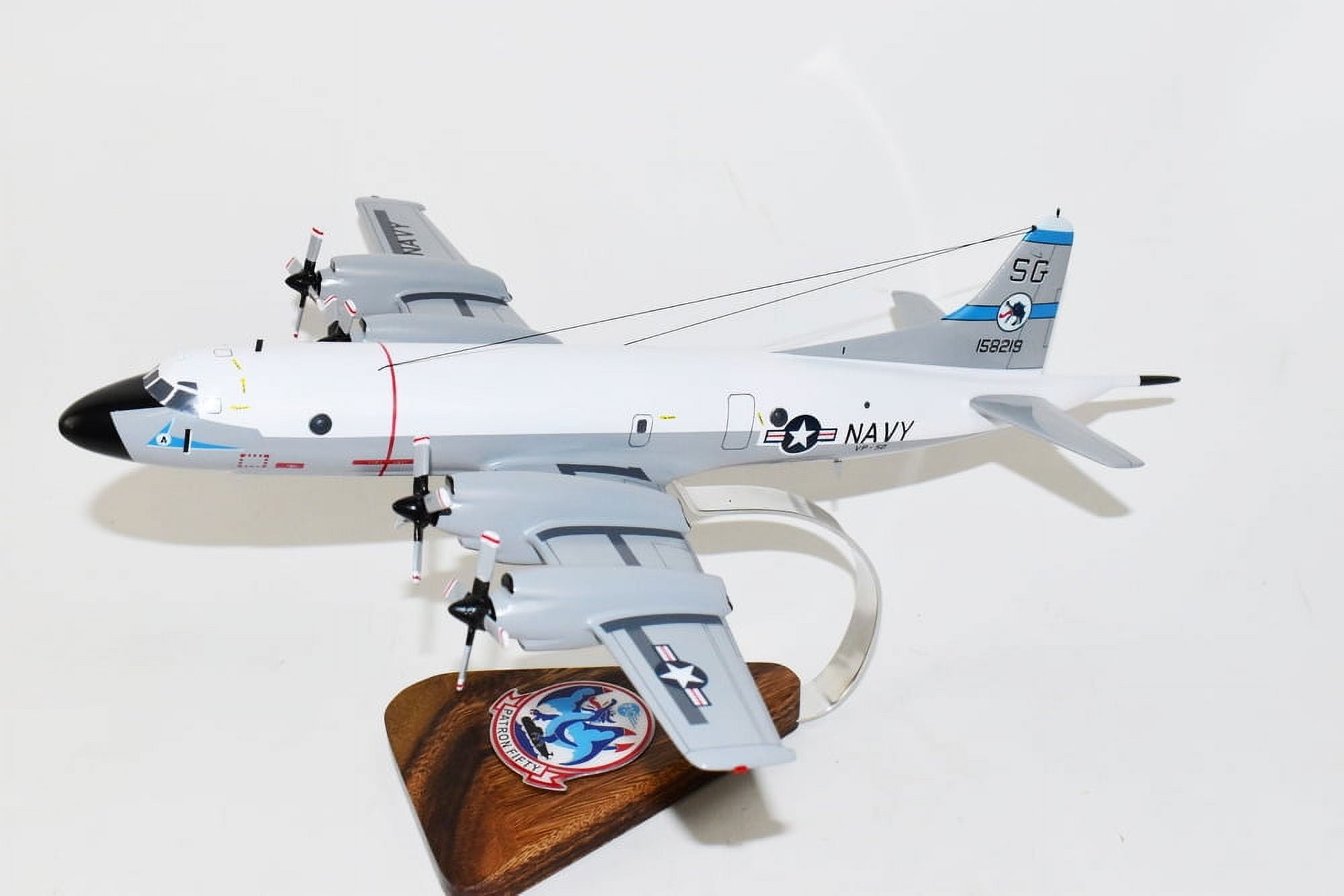 Lockheed Martin® P-3C Orion, VP-50 Blue Dragons (1974), 18" Mahogany ...