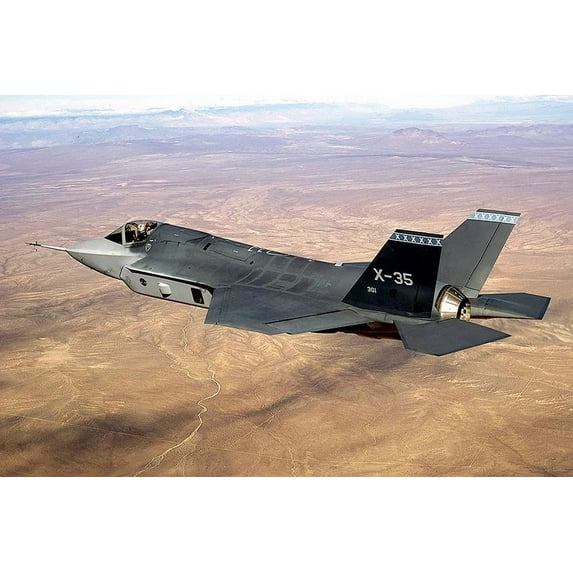 Lockheed Martin X-35 / F-35 in Flight - 1 - 24x36 Inch Glossy Laminated ...