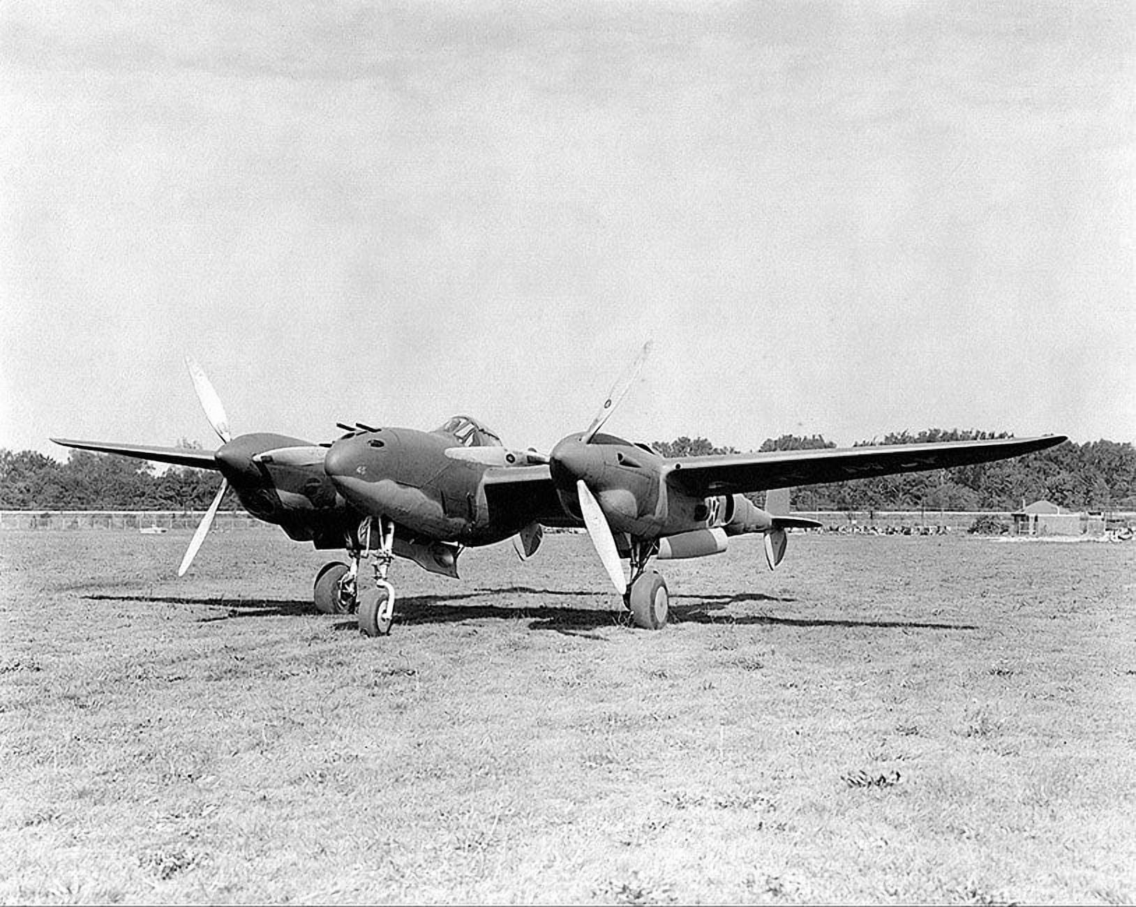 Lockheed P-38 Lightning WWII Aircraft Style -2 - 12x18 Inch Laminated ...