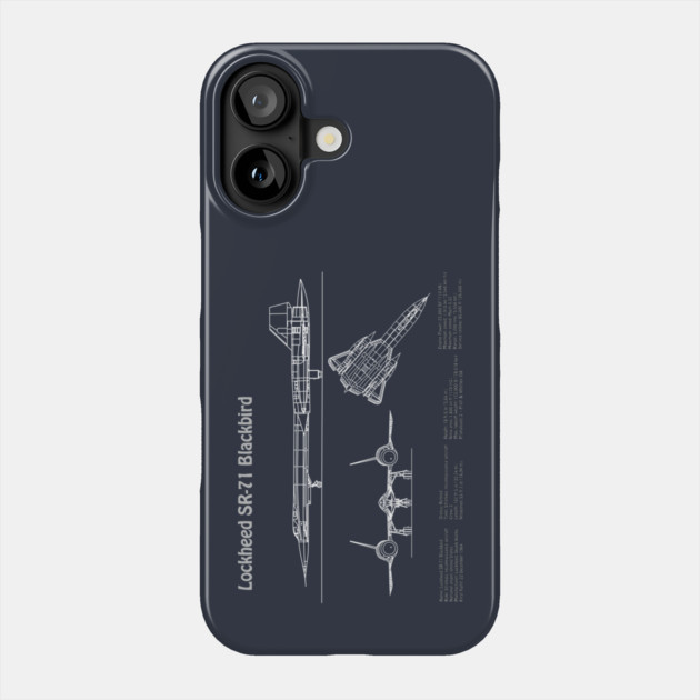 Lockheed SR-71 Blackbird Blueprint Case for iPhone 11,12,13,14,15,16,17 ...