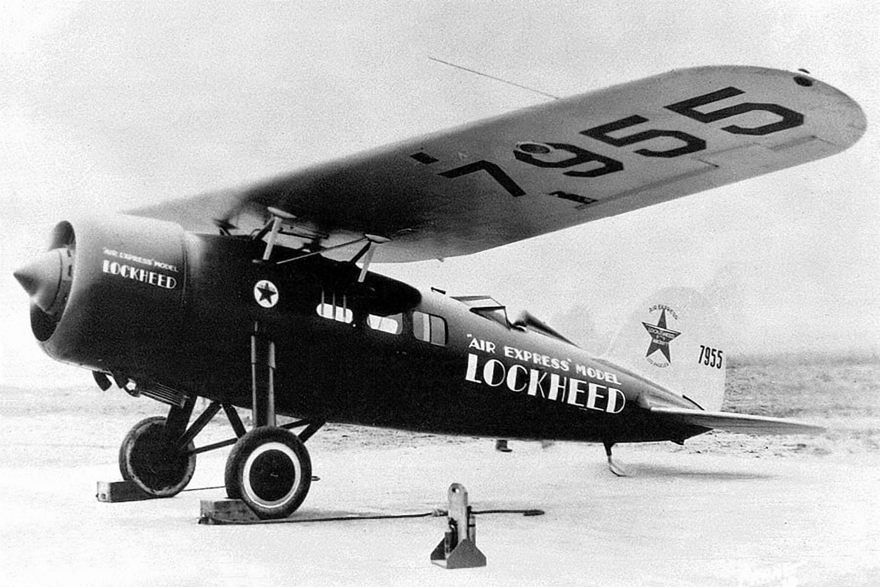 Lockheed Vega Air Express Airplane - 12x18 Inch Laminated Aviation ...