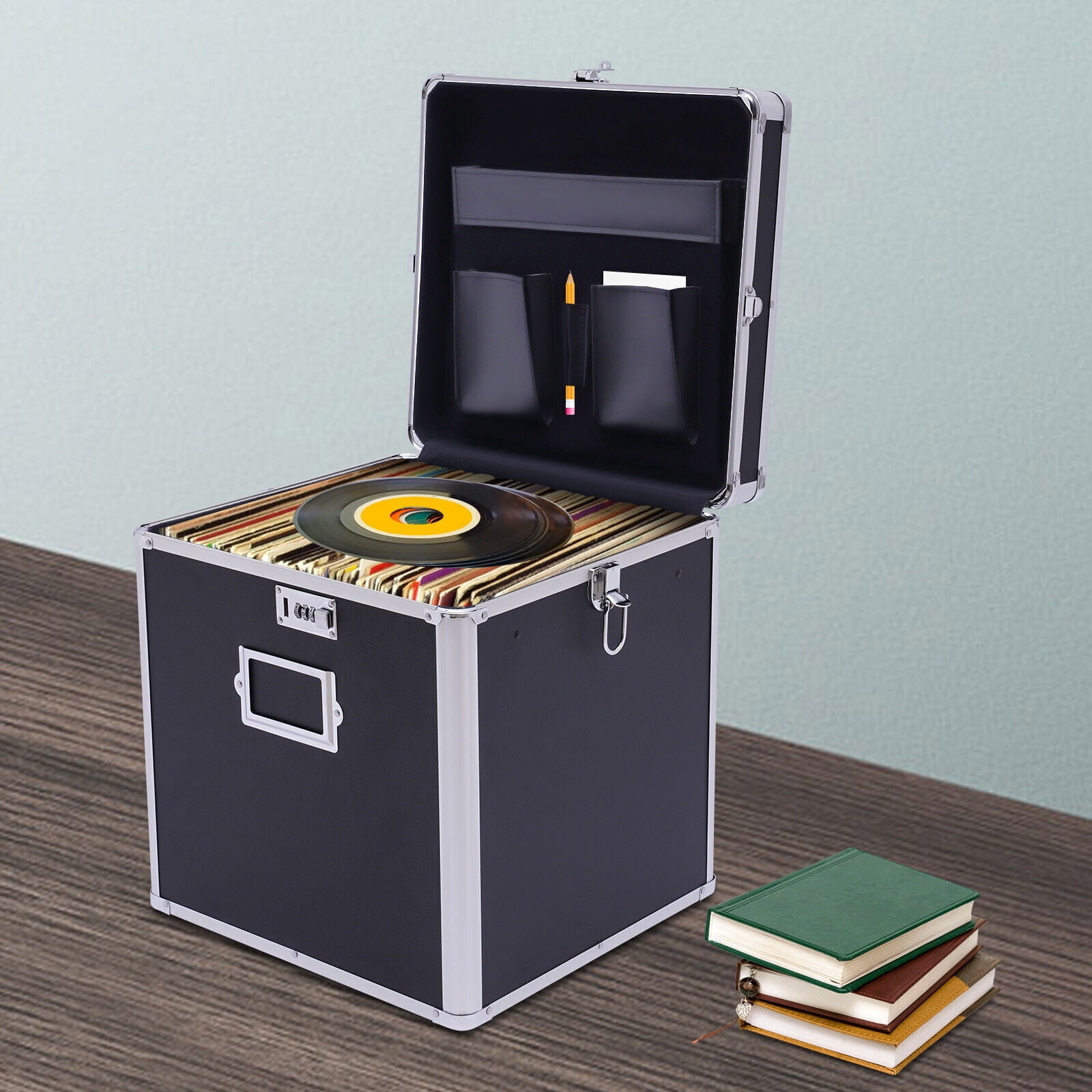 Locking 50 Vinyl Records Storage Box Great Alternative to Flimsy LP ...