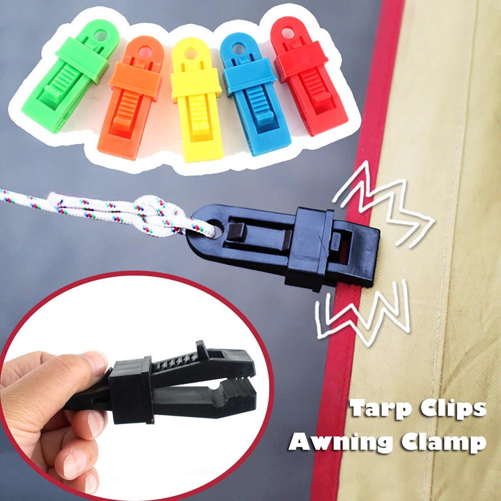 Locking Awning Clips, Heavy-duty Tarp Hangers, Snap Clamps for Tarps ...
