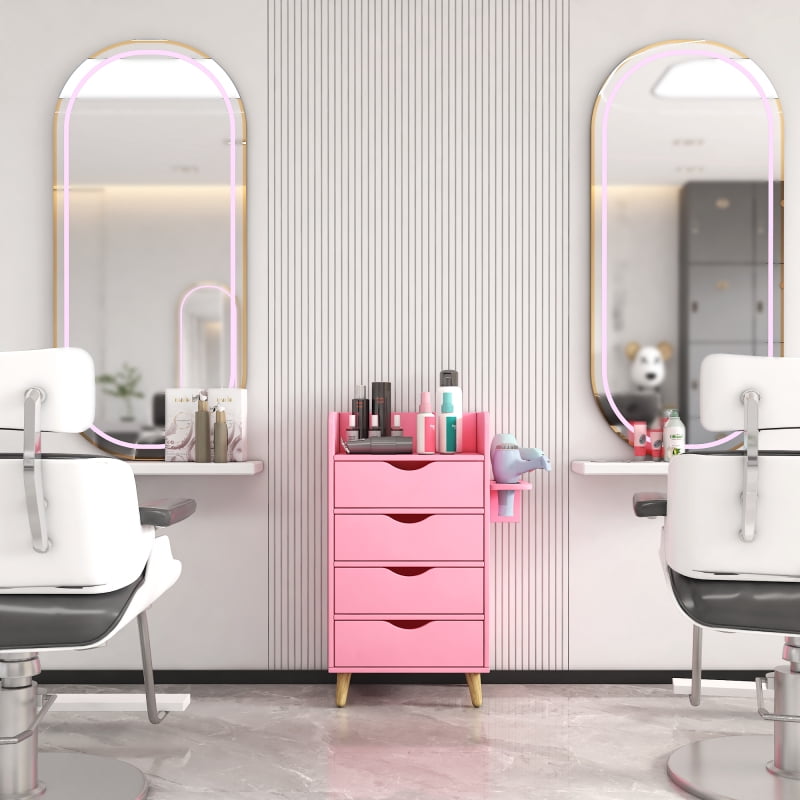 Locking Beauty Salon Storage Cabinet Hair Dryer Holder Stylist ...