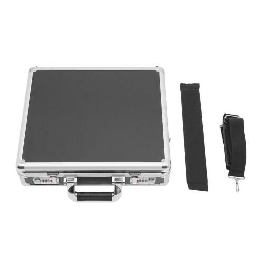 Locking Briefcase with Sandwich Aluminum Alloy Safety Box ToolBox Black ...
