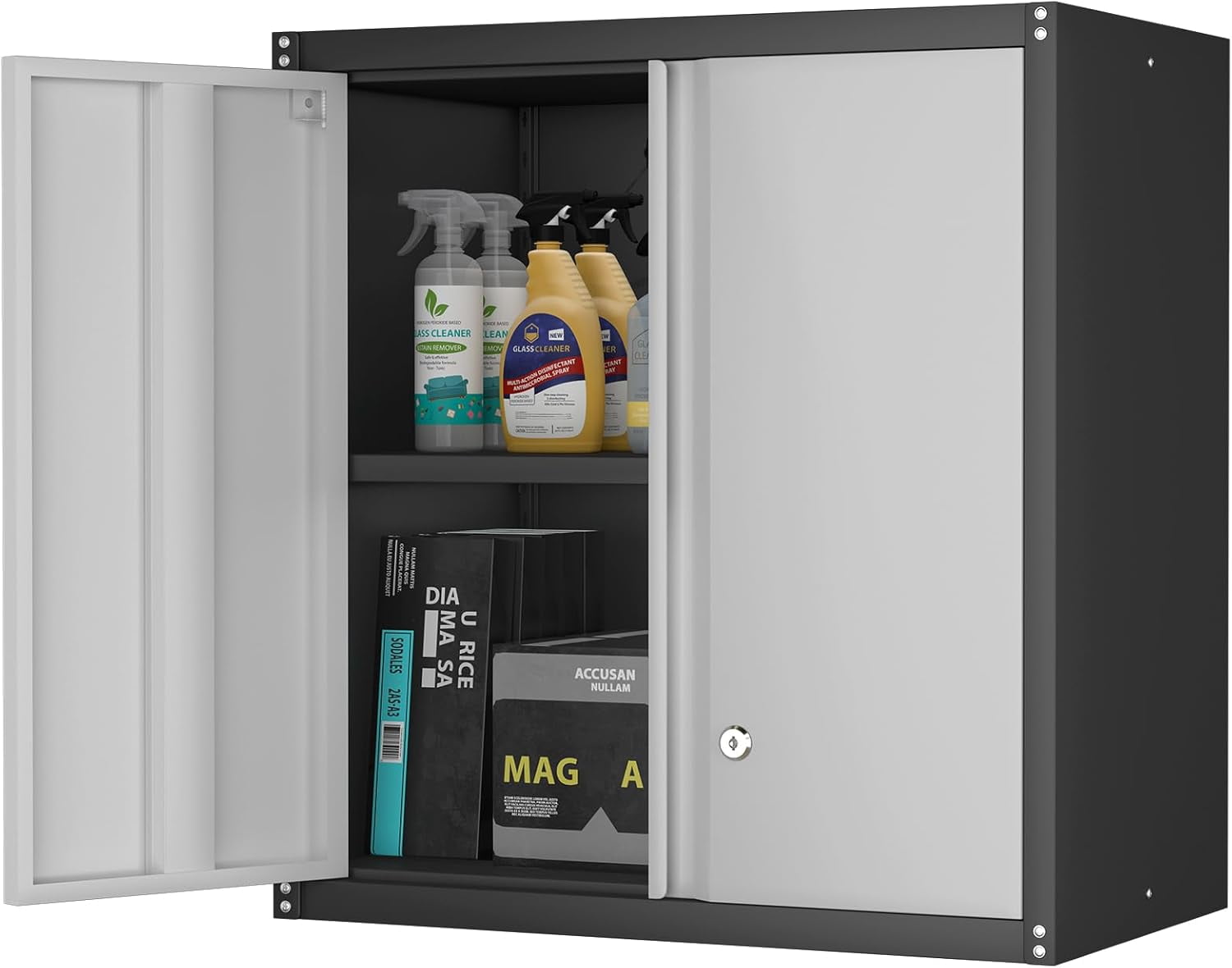 Locking Cabinet,Hanging Cabinets for Wall,Garage Storage Cabinets with ...