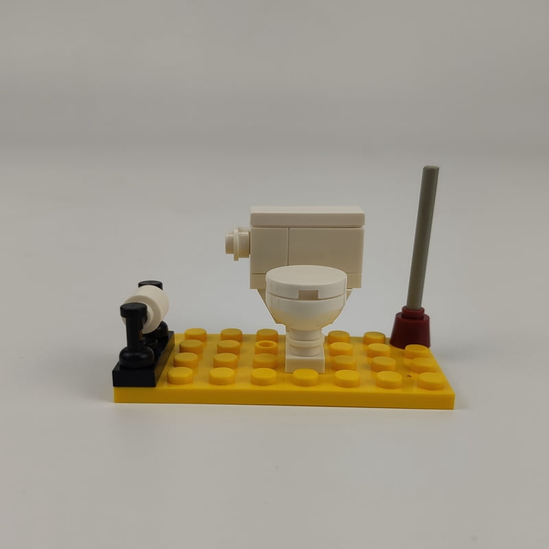 Locking City MOC Furniture Bathroom Public Toilet Building Blocks Toys ...