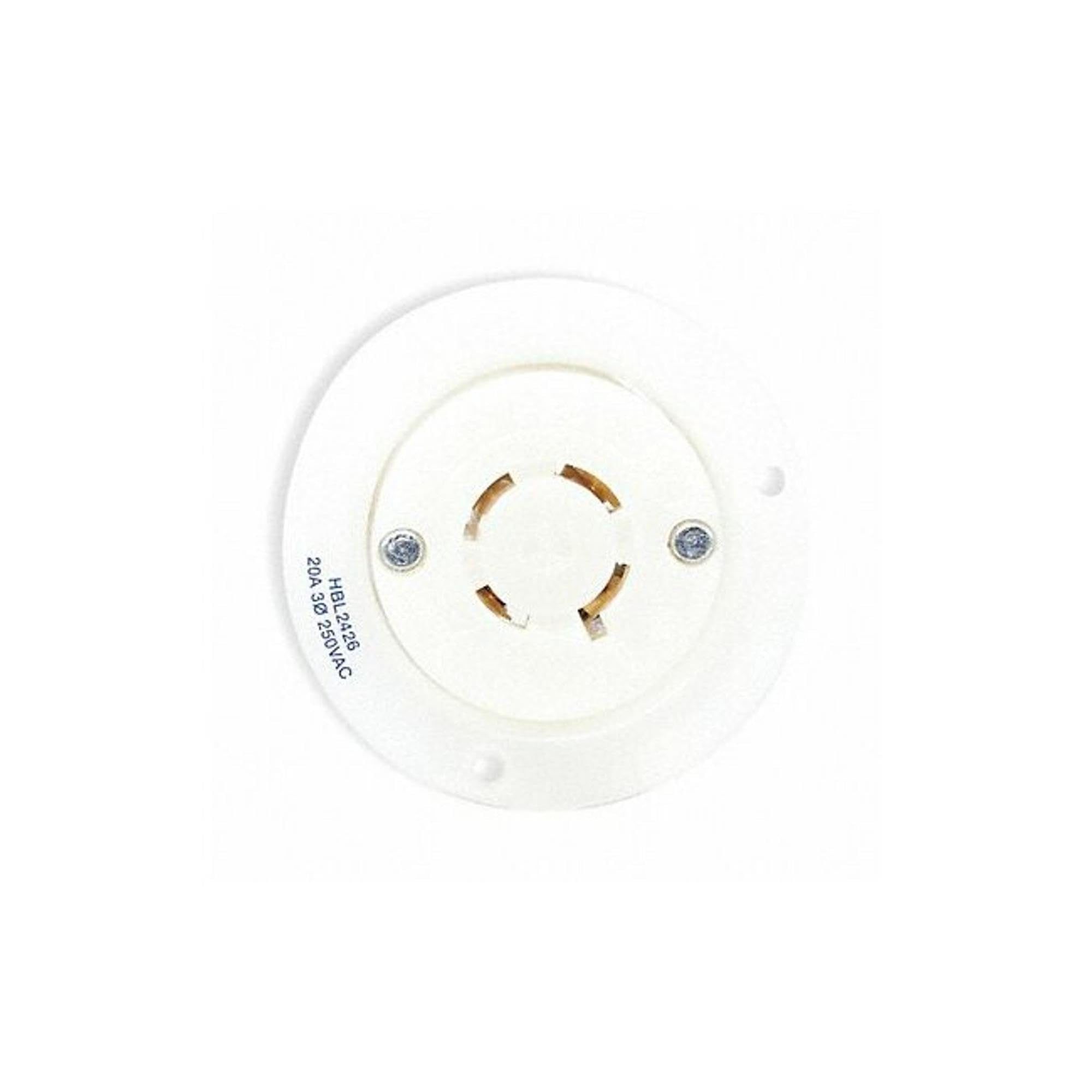 Locking Devices, Twist-Lock, Industrial, Flanged Receptacle, 20A 3 ...