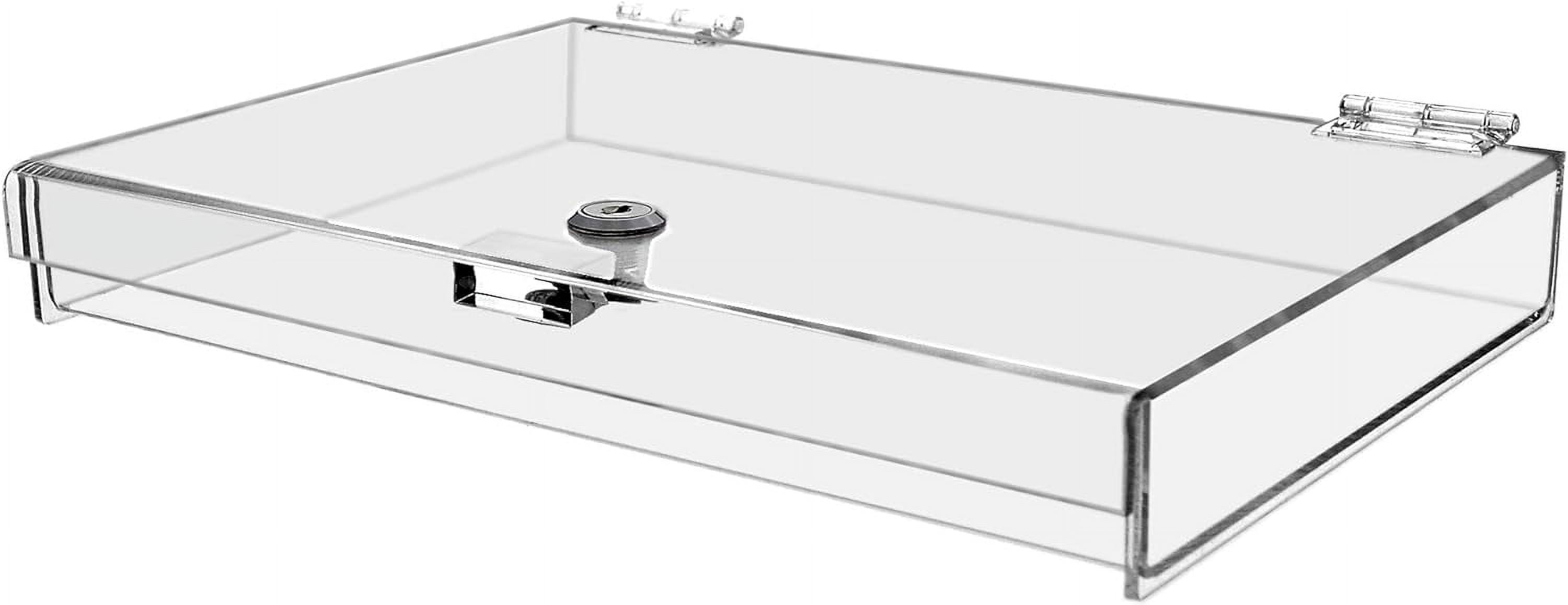 Locking Display Case With Keys 16 X 8 X 1 5 Clear Countertop