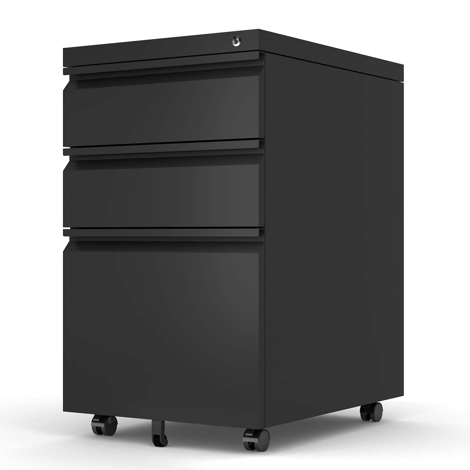 Locking File Cabinet 3 Drawers Rolling Mobile Design, Home Office ...