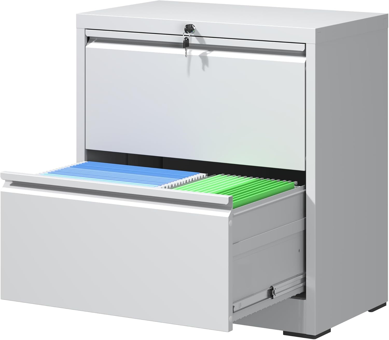 Locking Filing Cabinet with 2 Drawer Heavy Duty Large Metal File ...