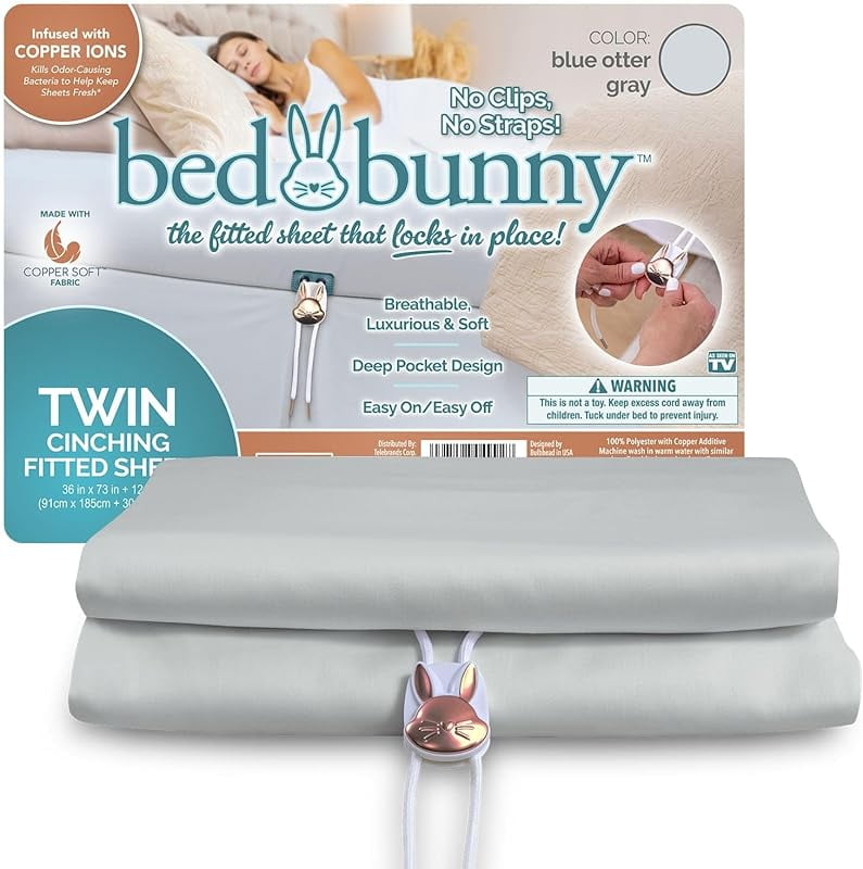 Locking Fitted Bed Sheet, Stays On & Won’t Slip Off, Built-in StayFit ...