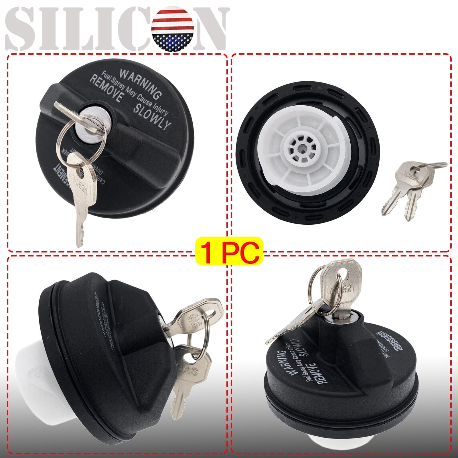Locking Fuel Filler Gas Cap Door For Jeep Gladiator JT Wrangler JL ...