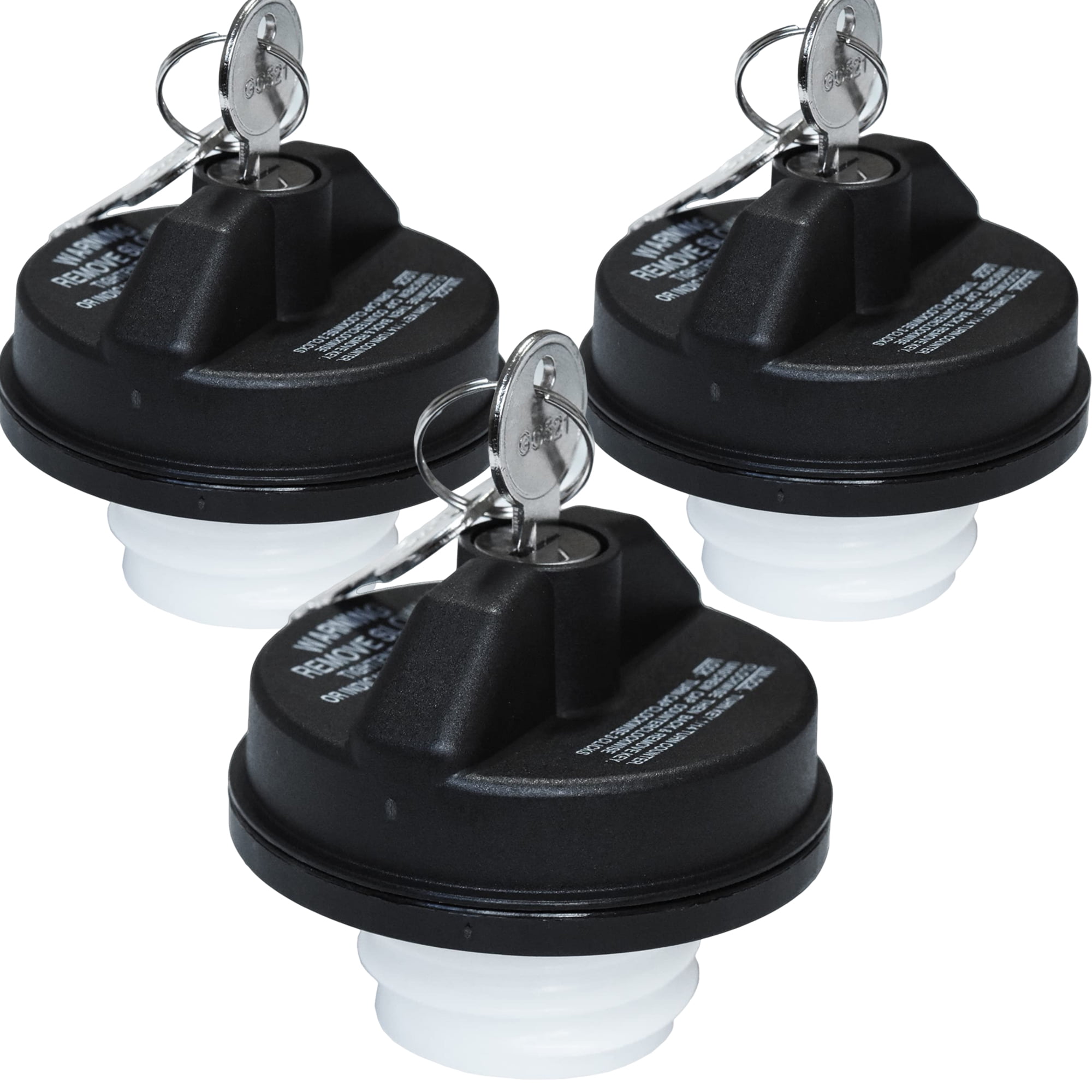 Locking Gas Cap - 3 PACK Premium Locking Fuel Cap - Walmart.com