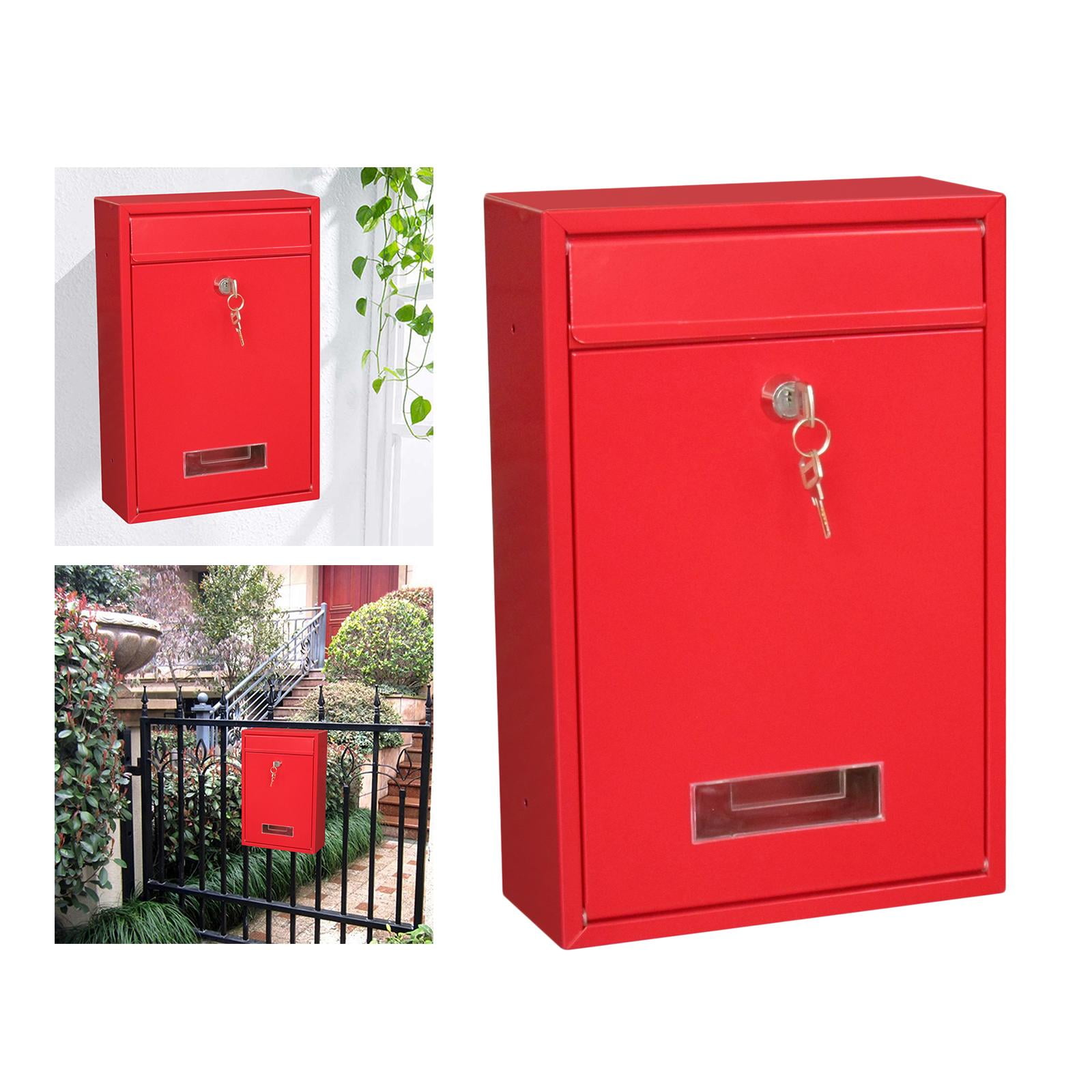 Locking Mailbox Case Lockable Mail Box, Home Decorative Letterbox Drop ...
