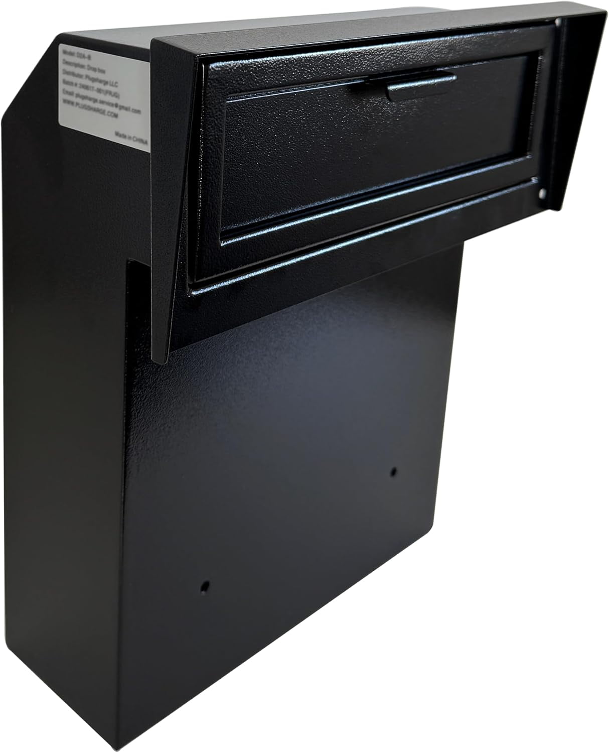 Locking Mailbox Drop Box with Rain Cover, Door Mounted Secure ...