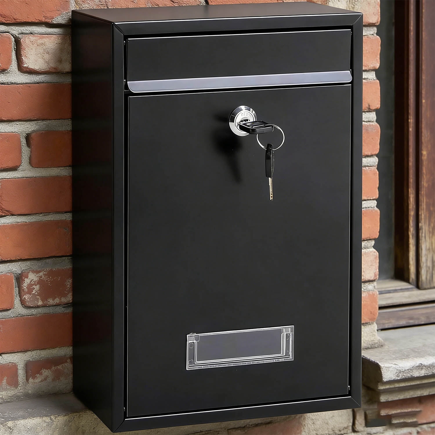 Locking Mailbox Wall Mounted Vertical – Key Lock Drop Box Medium ...
