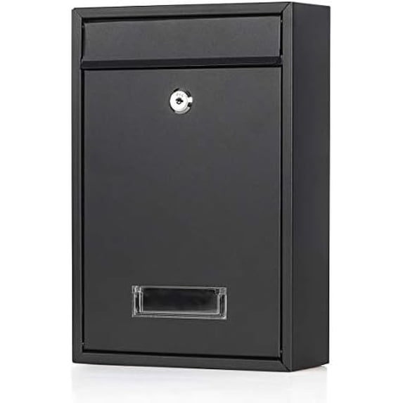 Locking Mailboxes Wall Mounted Vertical Key Lock Drop Mail Box Medium ...