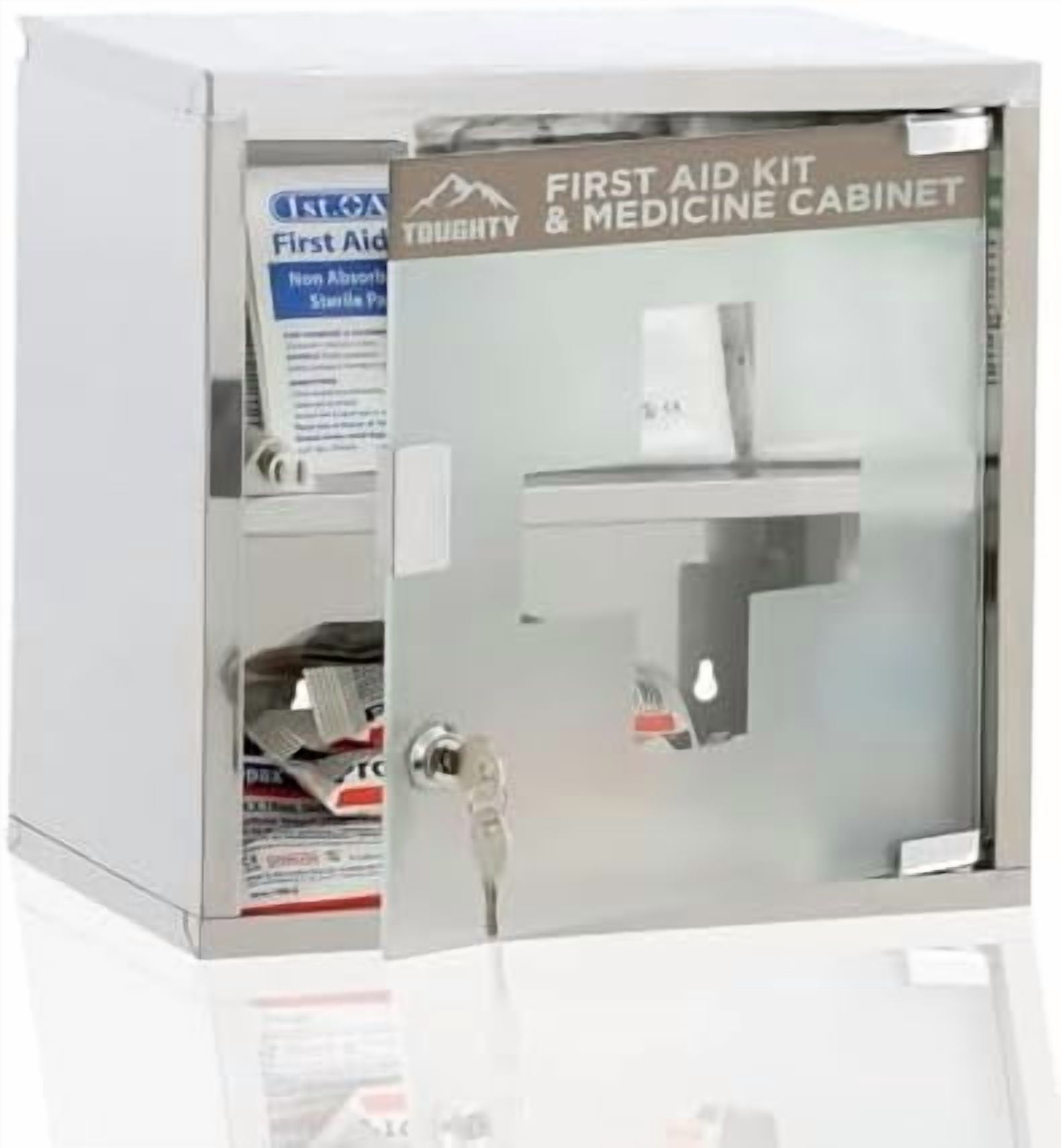 Locking Medical Cabinet - Wall-Mounted First Aid Organizer for Medical ...