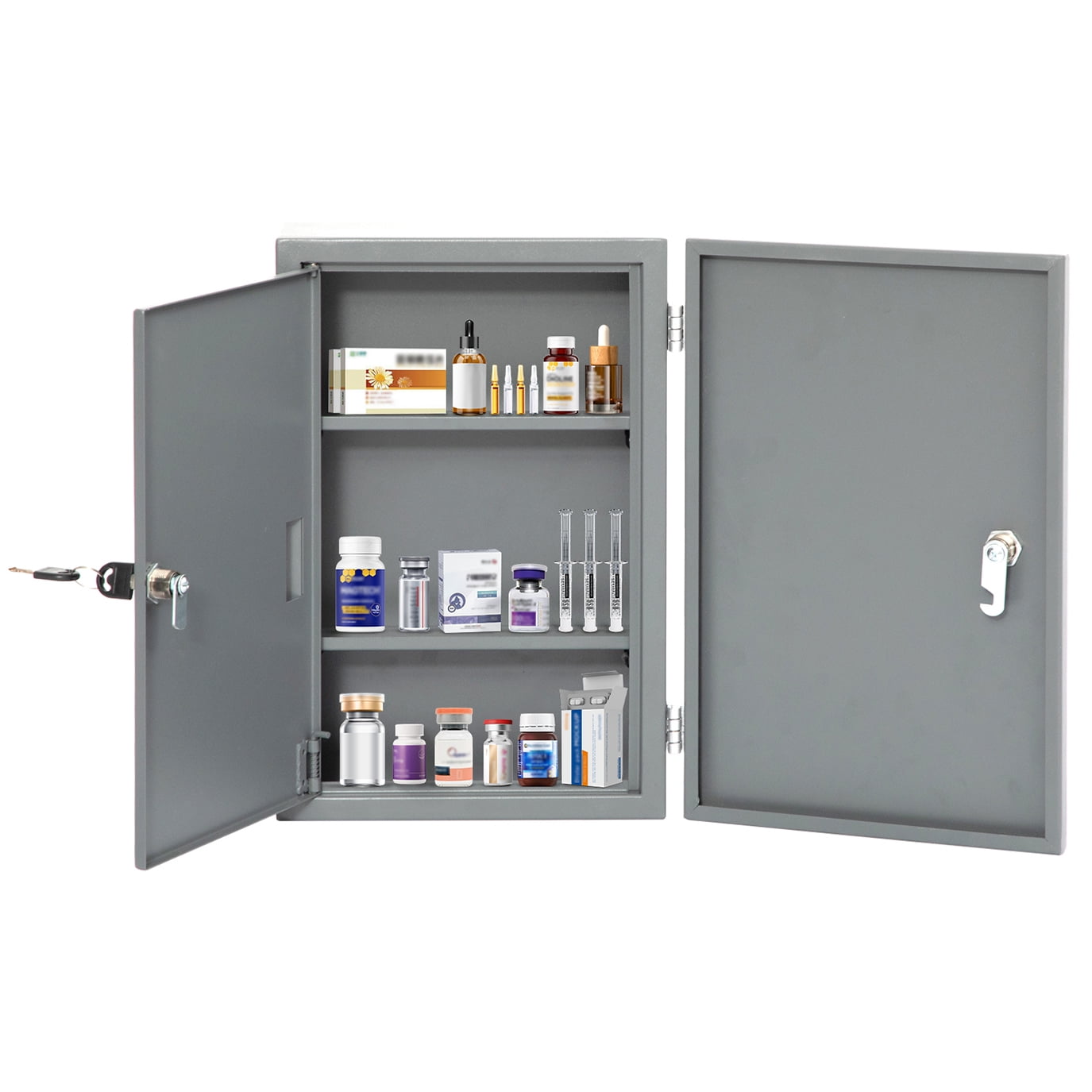Locking Narcotics Cabinet, Steel Medical Security Cabinet with Double ...