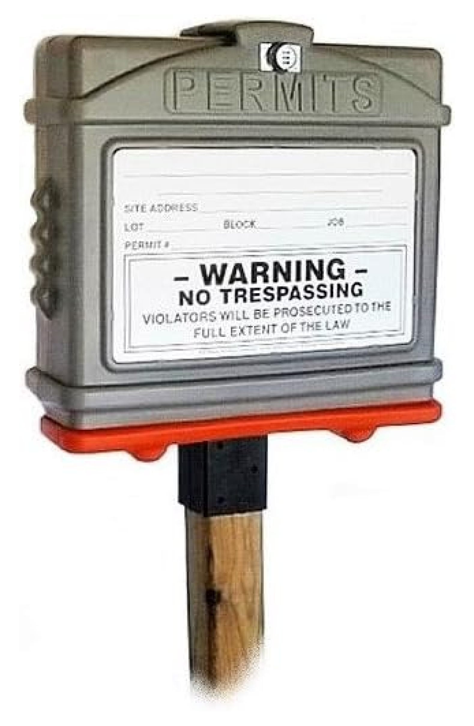 Locking Permit Box - Weatherproof Construction Permit Holder - Jobsite ...