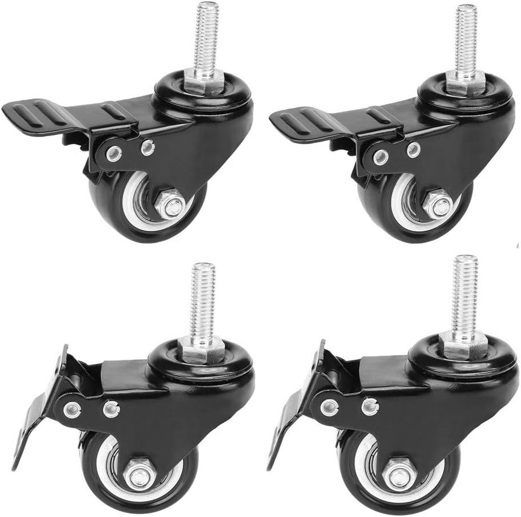 Locking Polyurethane Caster Wheel with 1.5" Rotation on Swivel Stem for ...