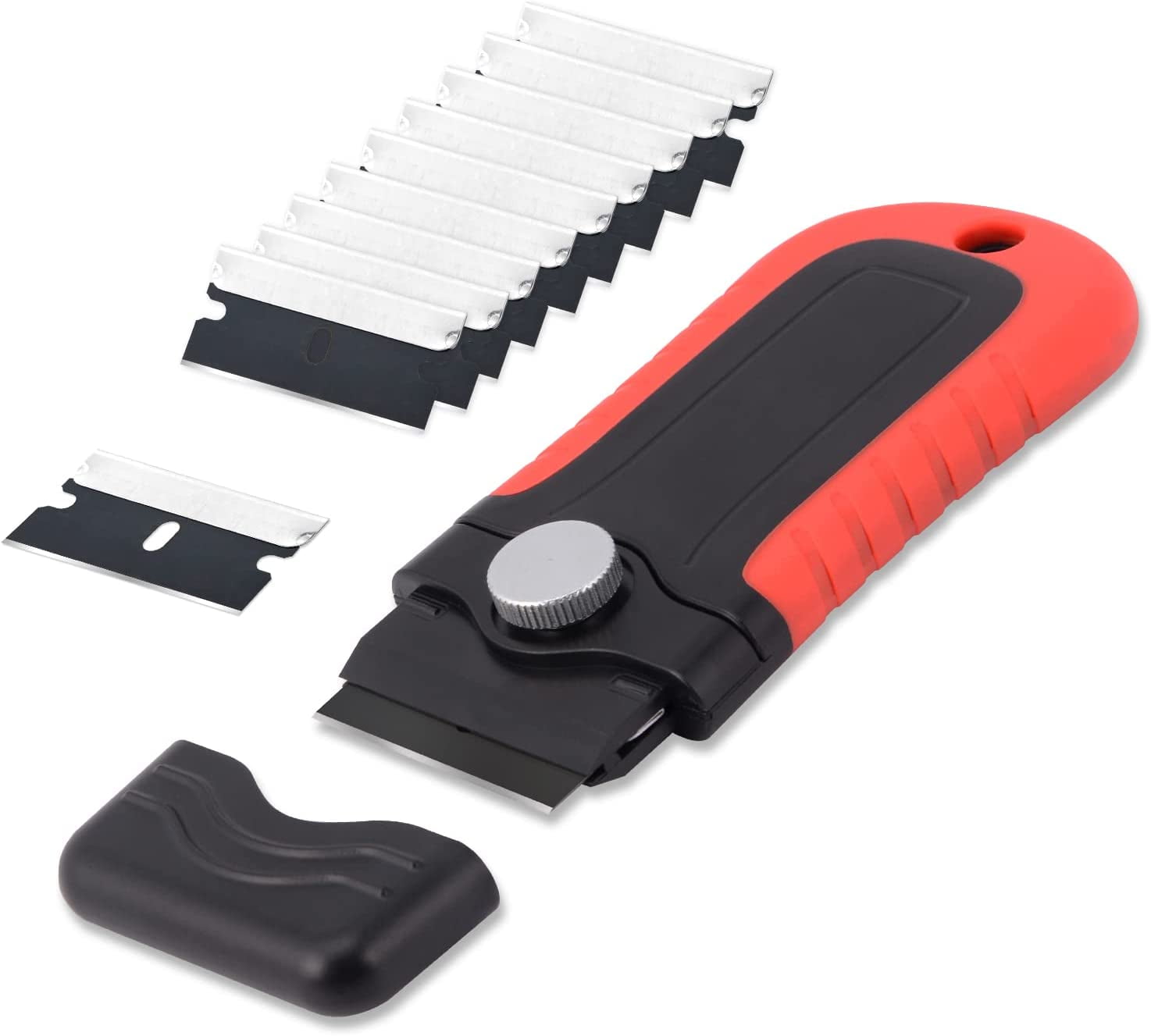 Locking Razor Blade Scraper with Safety Cap, Glass Cooktop Scraper with ...