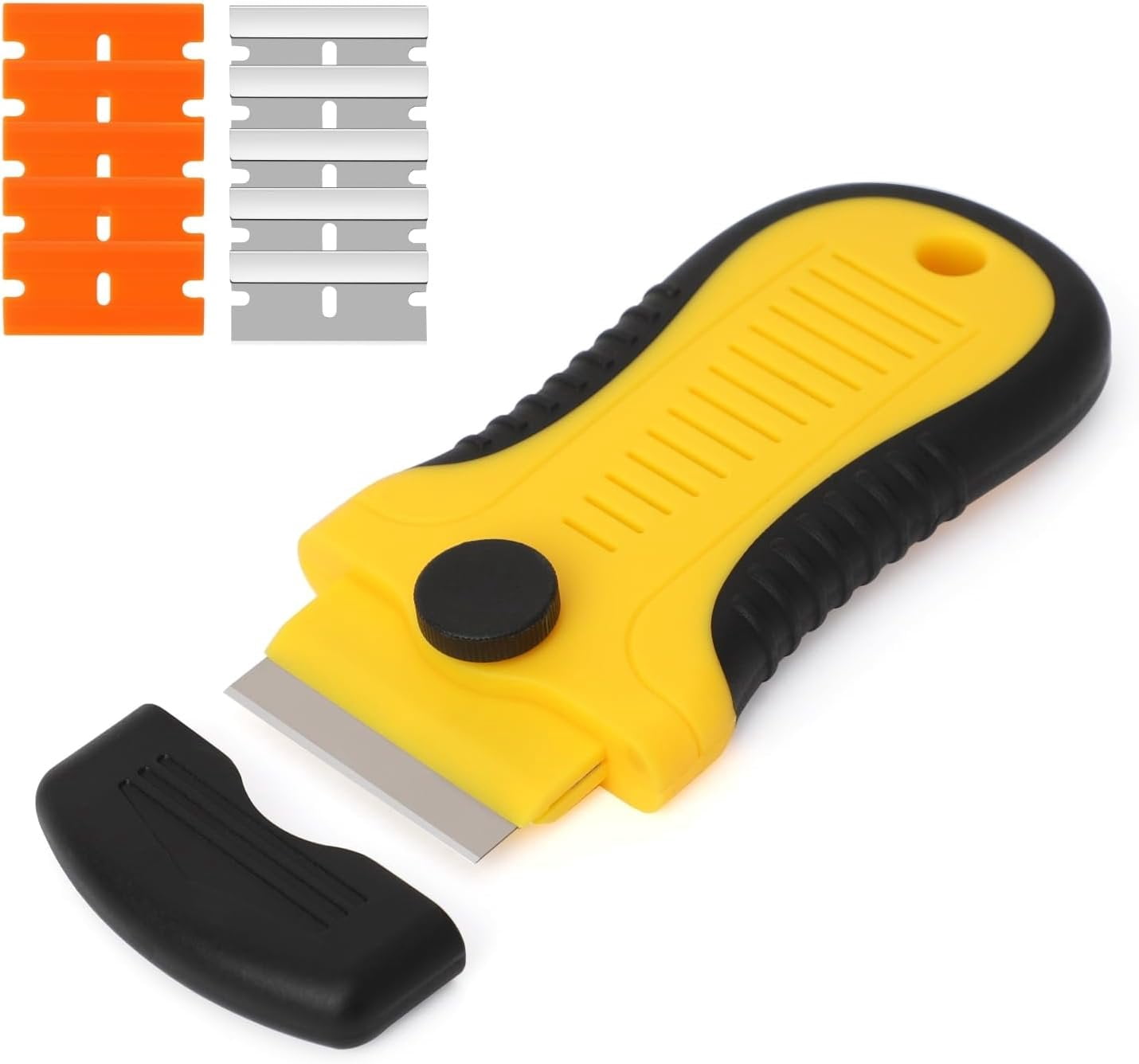 Locking Razor Scraper with Safety Cap Glass Cooktop Scraper with Extra ...