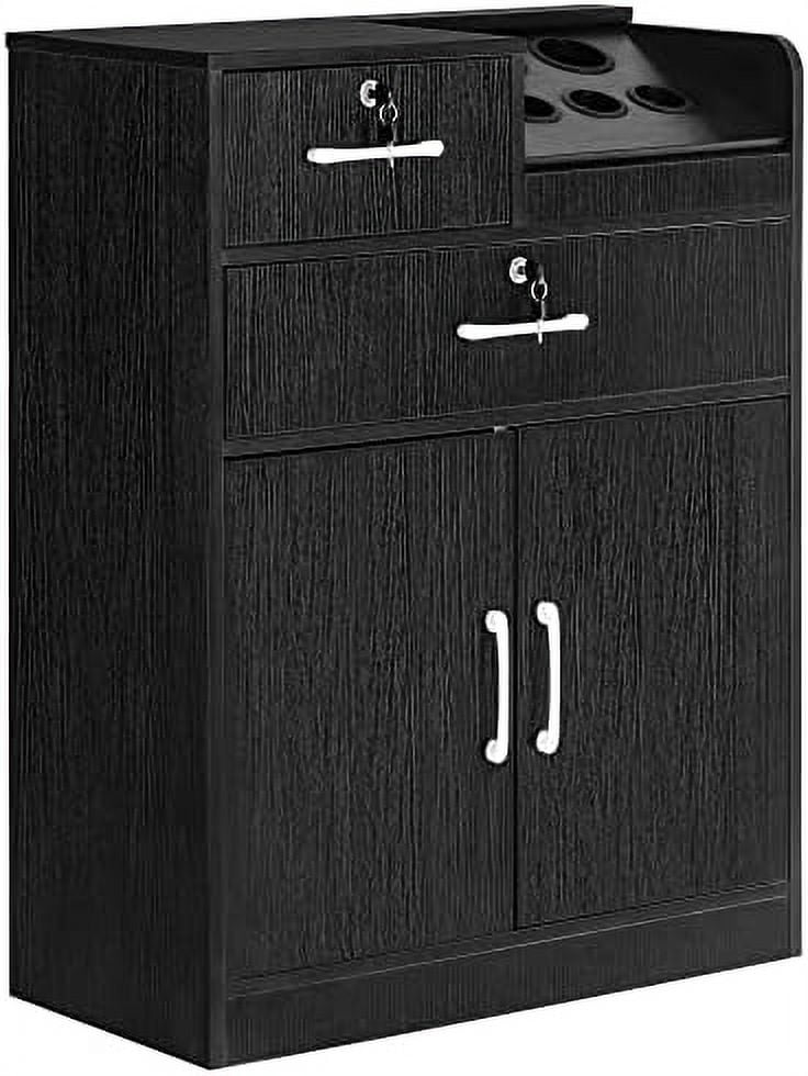 Locking Storage Cabinet Barber Utility Unit Beauty Salon Station with ...