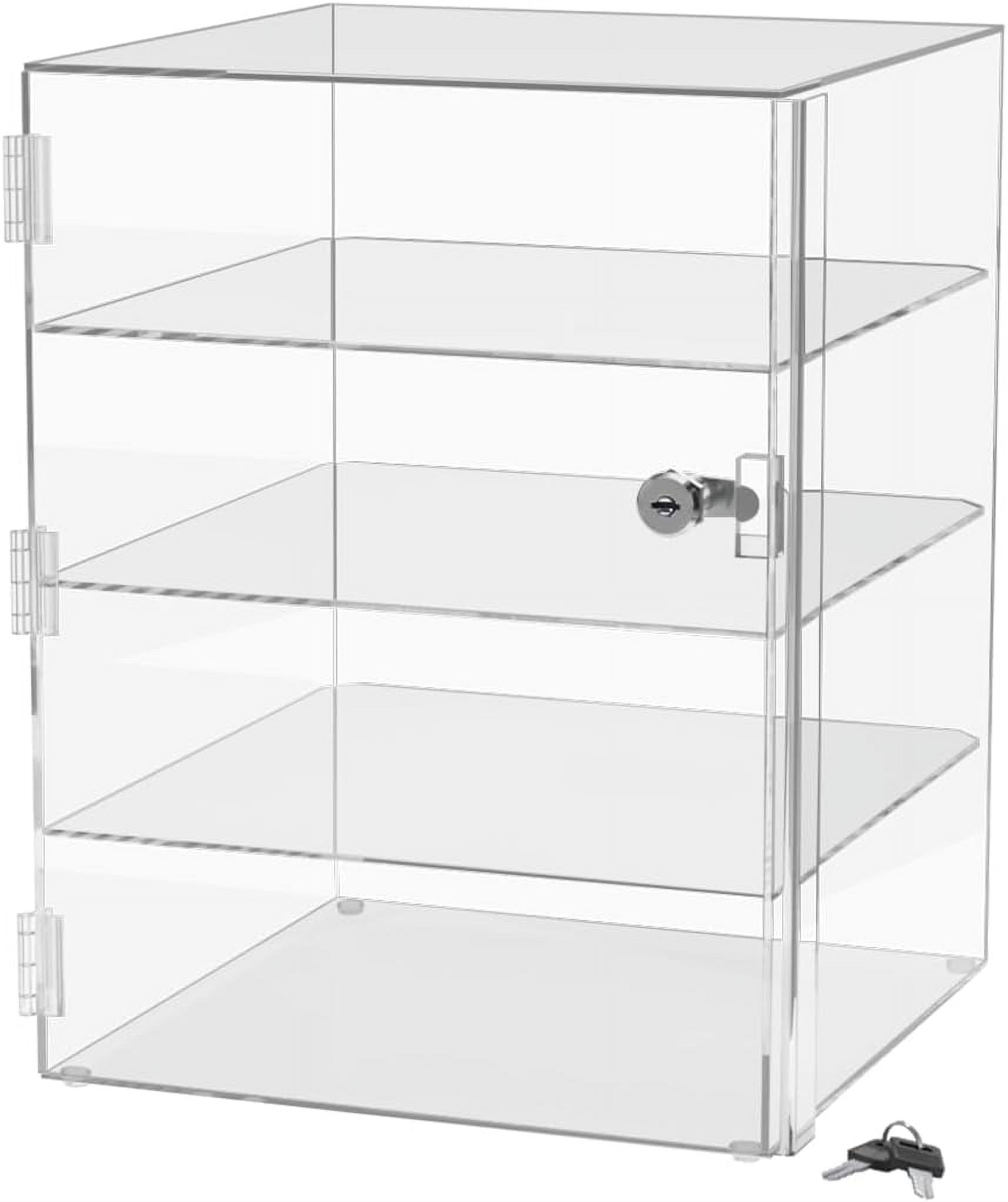 Locking Vertical Cabinet With Keys 12" X 12" X 16" Clear Countertop ...