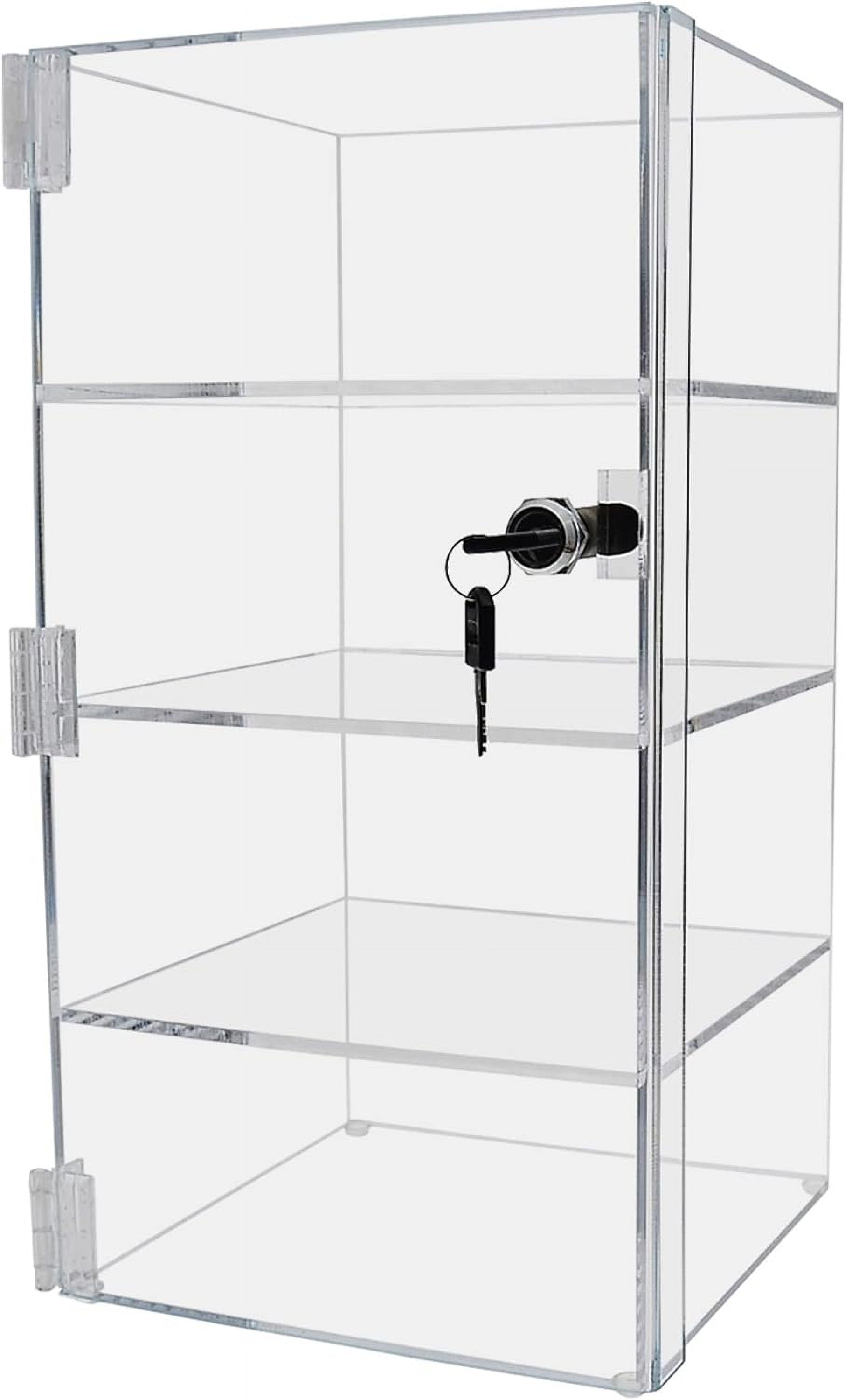 Locking Vertical Cabinet With Keys 8" X 8" X 16" Clear Tall Countertop ...