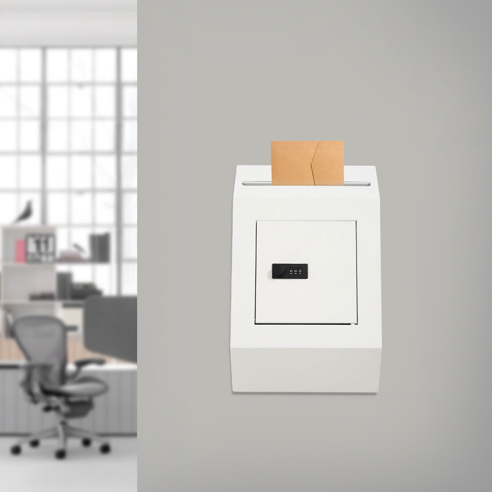 Locking Wall Mount Mailbox Steel Locking Mailbox Wall Mount Newspaper ...