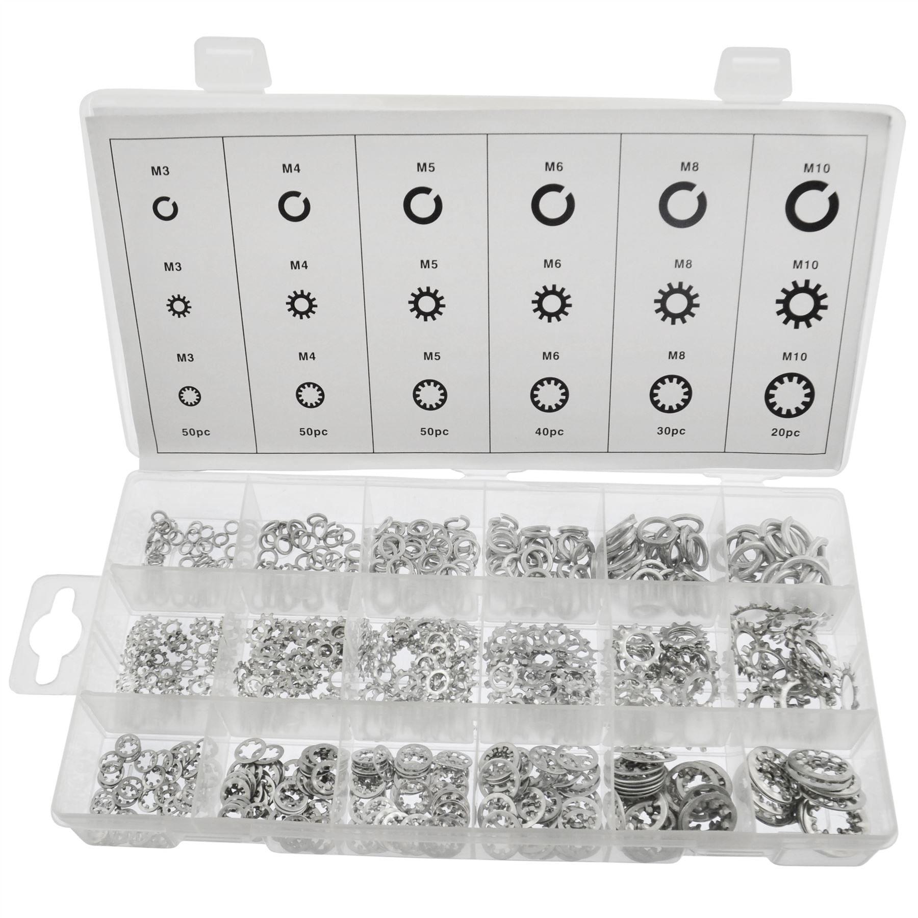 Locking washers shake proof (star) washers 720pc AST10 - Walmart.com