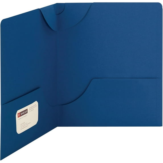 Lockit Two-Pocket Heavyweight Folder, Letter Size, Dark Blue, 25 per ...