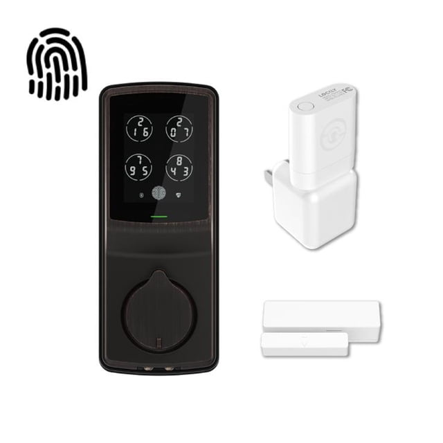 Lockly Secure Pro Keypad Biometric Smart WiFi Deadbolt Lock, Venetian ...