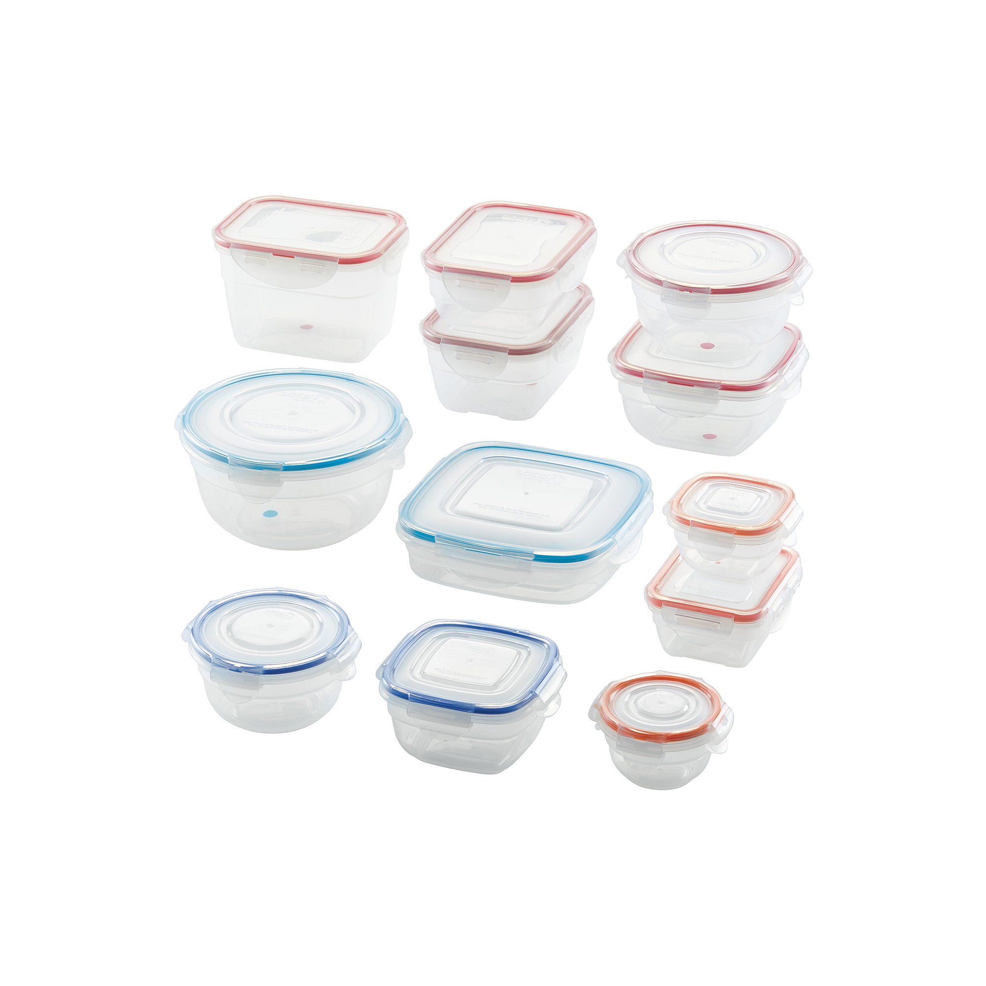 LocknLock Color Mates 24-Piece Food Storage Container Set - Walmart.com
