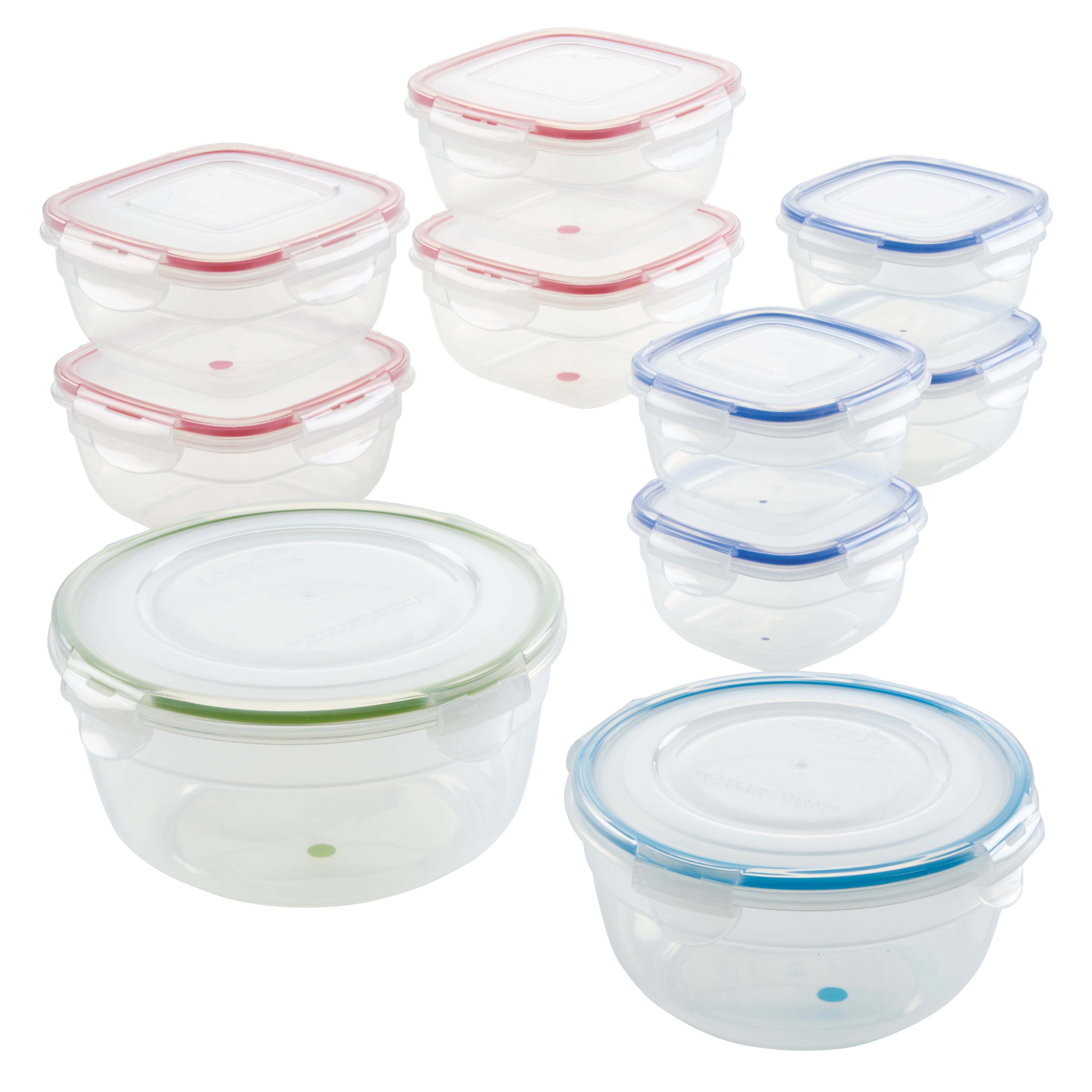 LocknLock Color Mates Food Storage Container and Organization Set, 20 ...