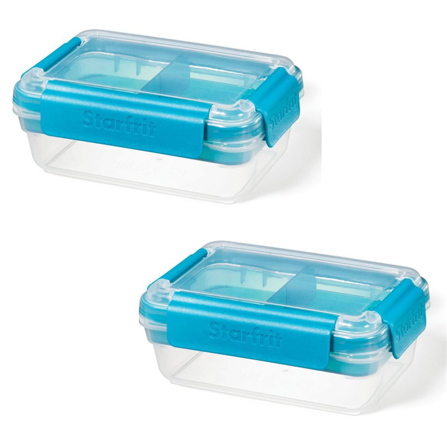 LocknLock - Set of 2 Bento EasyLunch Containers, 946mL Capacity, Blue ...
