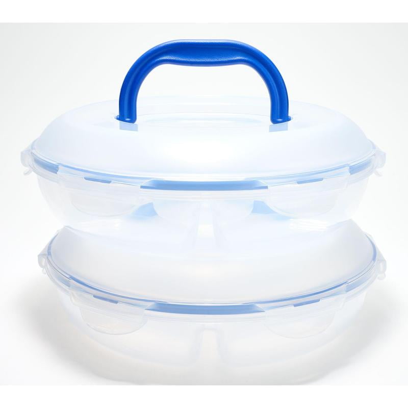 LocknLock Set of 2 Chip & Dip Storage Set w/ Handle Lids - Walmart.com