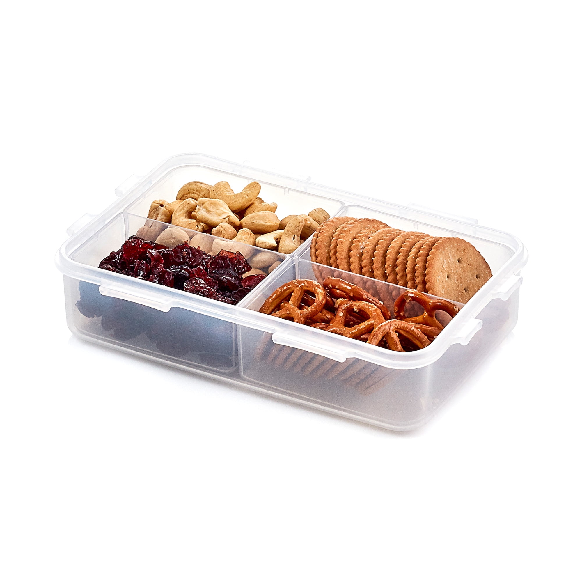Lock & Lock Easy Essentials Divided Rectangular Food Storage Container ...