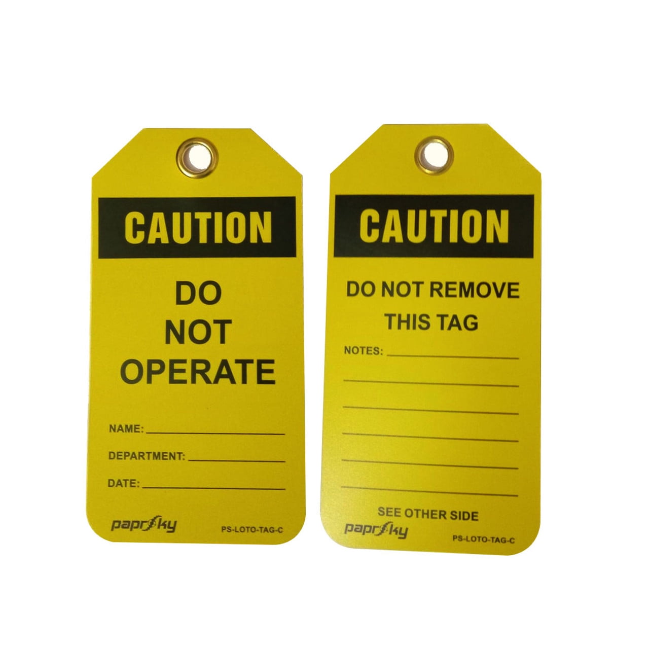 Lockout Tag Caution Do Not Operate PS-Loto-Tag-C Pack of 50 (Brand ...