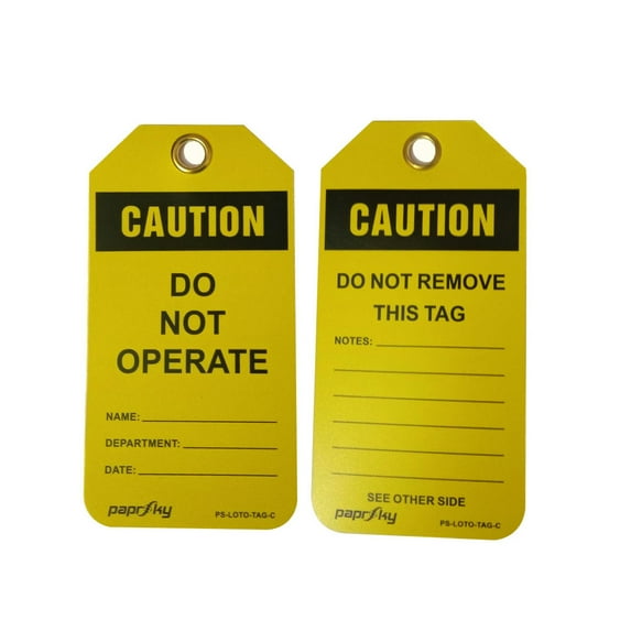 Lockout Tag Caution Do Not Operate PS-Loto-Tag-C Pack of 50 (Brand ...