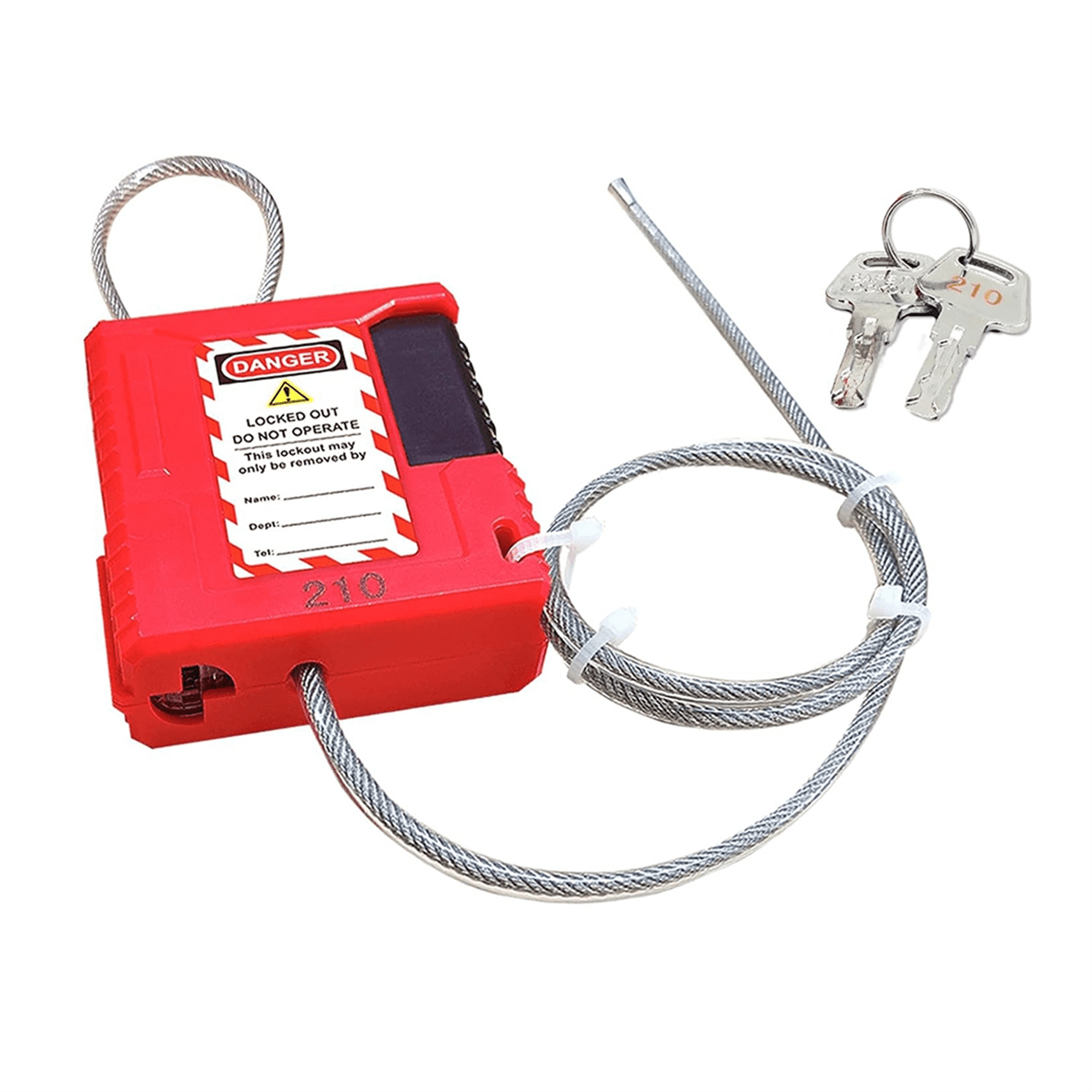 Lockout Tagout Cable Lock - 3.3ft Adjustable Cable Lock, Steel Cable ...