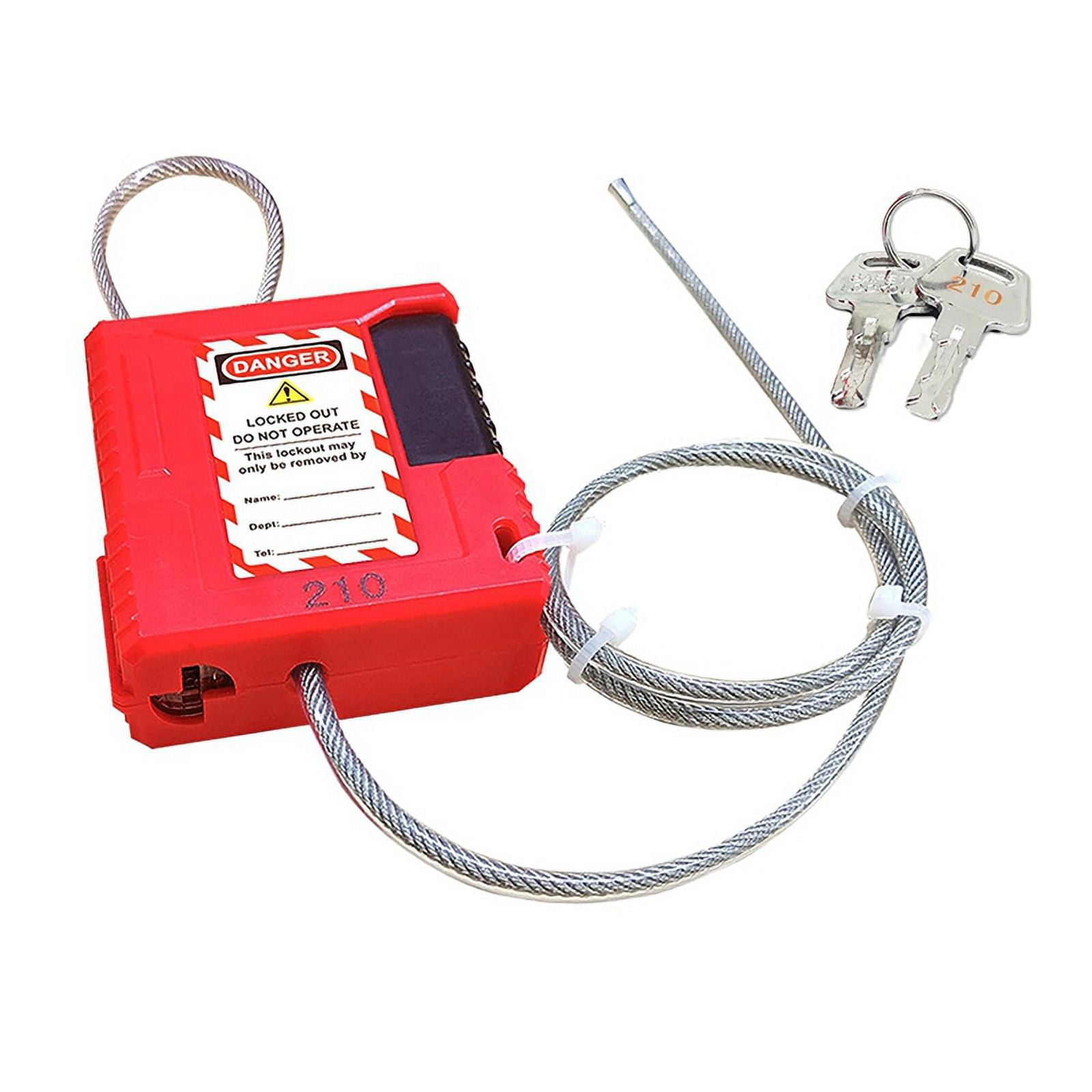 Lockout Tagout Cable Lock - 3.3ft Adjustable Cable Lock, Steel Cable ...