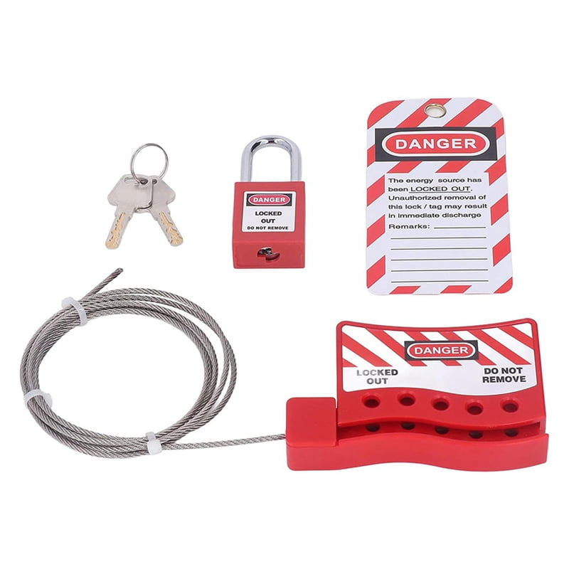 Lockout Tagout Cable Lock -Temperature, Handled Door Valve Switch Locks ...